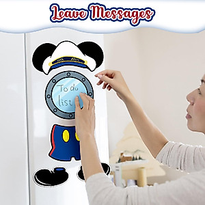 BOpusail 11Pcs Captain Mouse Cruise Magnets Birthday Cruises Door Decorations Summer Life Preserver Ring Refrigerator Magnet Waterproof Magnetic Stickers for Carnival Cabin Holiday Collectibles Decor