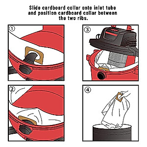 6 Pack Vac Bags fit for Craftsman 4 Gallon Fine Dust shop vec and DeWALT DXV04T 4 Gallon,Part# CMXZVBE43270,4 Gallon Shop Vacuums 9-17612 (A)