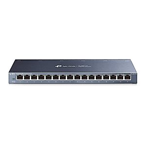 TP-Link 16-Port Desktop Gigabit Ethernet Switch/Hub, Ethernet Splitter, Plug & Play, no Configuration Required, Steel Case(TL-SG116) (Renewed)