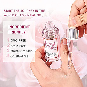 BFF LOVE 6Pcs Spa Gifts for Women, Bath Gift Set, Rose Gift Baskets for Women, Spa Kit with Essential Rose Oil, Bath Salt, Soap, Natural Petals, Mothers Day Gifts for Her