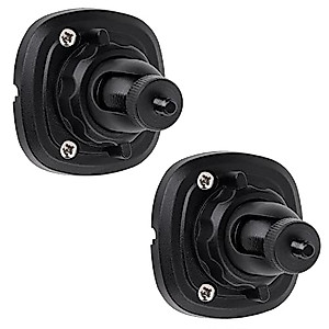 Mippko 2 Pack Speaker Wall Mount Holder for 1/4"-20 Threaded Screw Hole，360°Rotation Adjustment Aluminum Alloy Bracket, Black