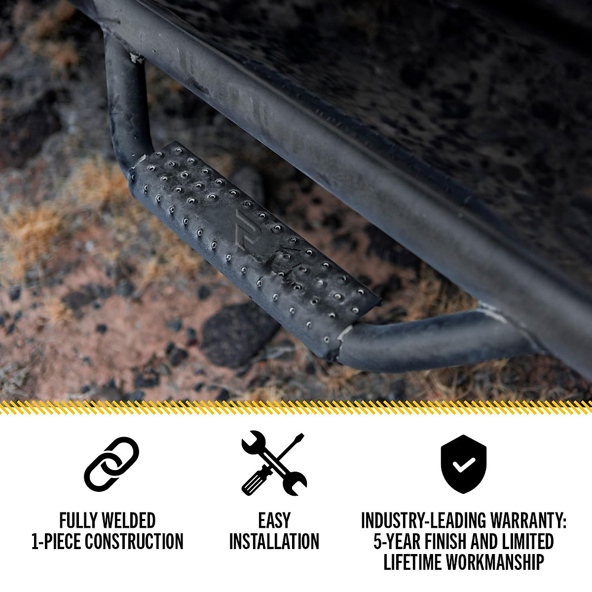 N-Fab Nerf Steps | Textured Black, Wheel-to-Wheel | F0084E-TX | Fits 2000-2009 Ford Excursion SUV 4 Door, SRW Gas / Diesel