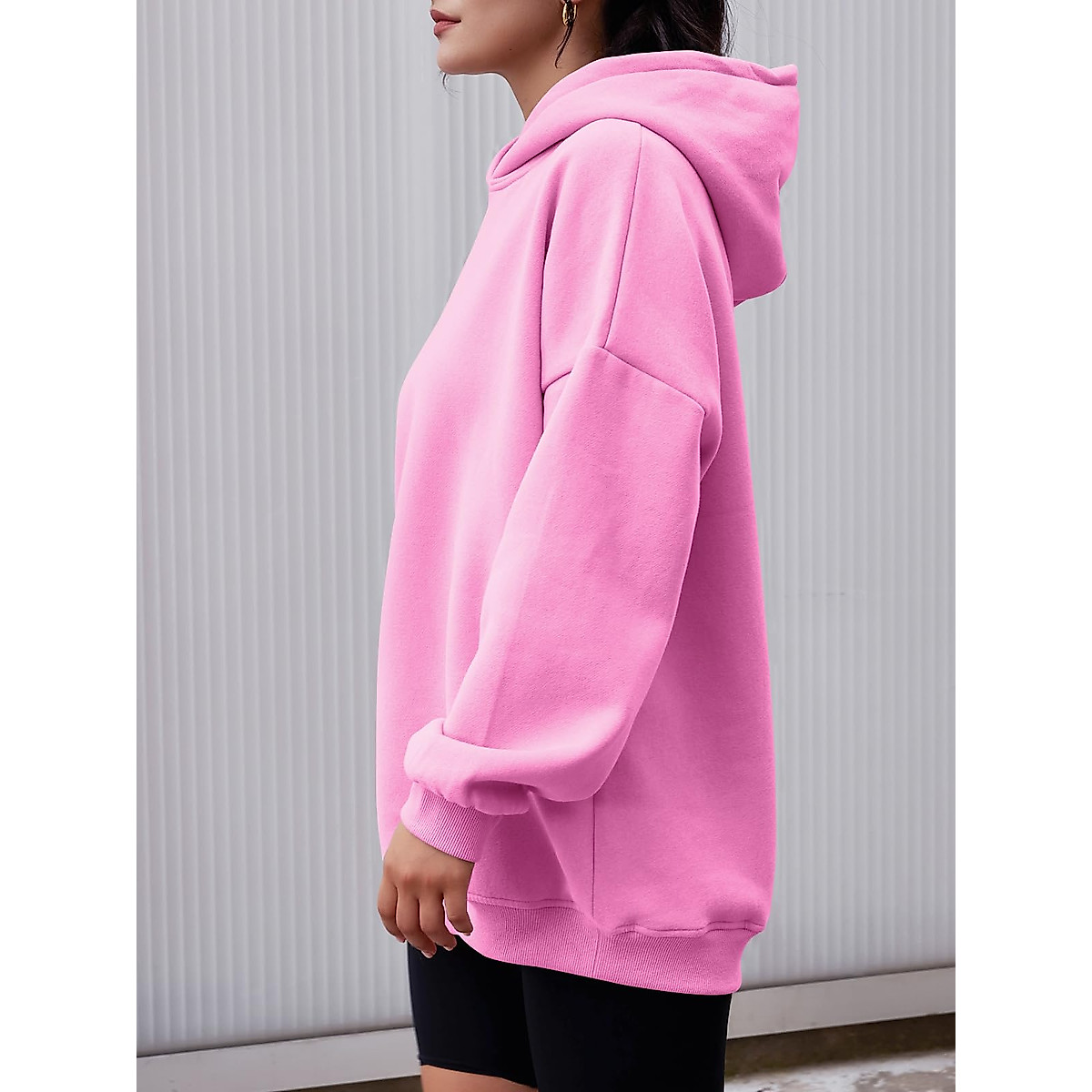 AUTOMET Womens Oversized Hoodies Fleece Sweatshirts Hooded Pullover 2024 Fashion Fall Clothes Trendy Outfits Winter Sweater Pink