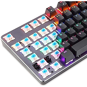 XYLXJ RGB Compact Gaming Keyboard, USB Wired 104 Keys Gaming Keyboard LED Backlit Gaming Keyboard for Laptop PC Computer Game and Work