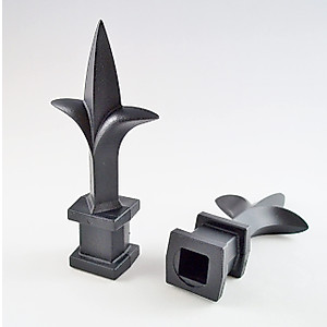 Retrospec Creations 100 Each for 1/2” Black Plastic Finial Tops for Iron Picket Fence Triad Spear – #1-50