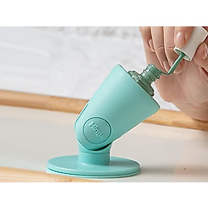 tweexy Hinge Untippable Nail Polish Holder, Fingernail Painting Tools, Anti-Spill Smartgrip Airlock Suction Bottle Stand, Nail Art Pedicure & Manicure Accessories (Zen Green)