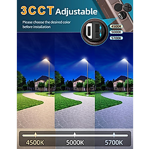 4PCS LED Parking Lot Lights 320W 250W 200W Adjustable, LED Shoebox Light 5700K 5000K 4500K, UL Listed Outdoor Pole Light with Photocell, IP65 Commercial Street Area Lighting 100-277V (Slip Fit)