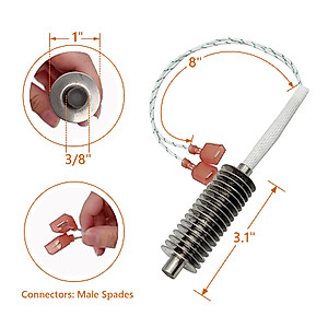 YAOAWE Pellet Stove Igniter Parts Replacement for Harman Stoves, 306W Ignitor Hod Rod Replacement Part Models 3-20-677200, 3-20-06783, 1-10-06620.