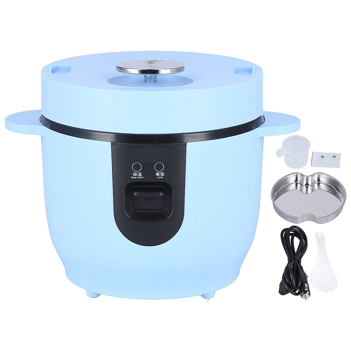DEPILA 2L Car Mini Rice Cooker for Truck RV Marine Travel, 24V Rice bucket
