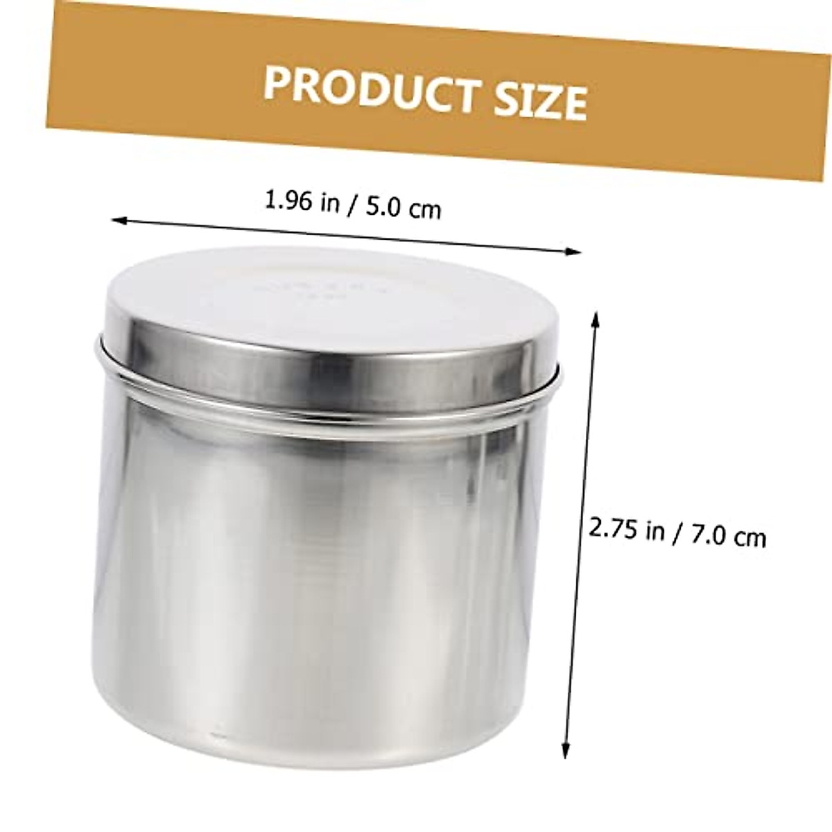 FOMIYES Ointment Jar Storage Jars with Lids Stainless Steel Containers with Lids Cotton Swabs for Makeup Cotton Swab Box Makeup Pot Jars Food Storage Canister Gauze Jar Cotton Balls Holder