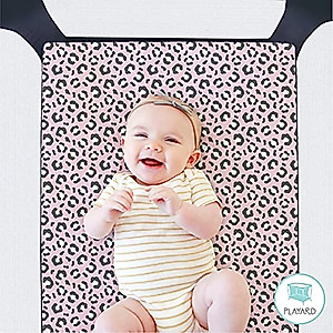 The Peanutshell Fitted Pack n Play, Playard, Mini Crib Sheets for Baby Girls | 2 Pack Set | Cheetah Animal Print