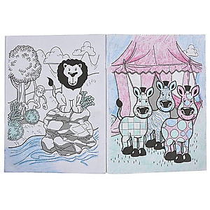 Zoo Animal Coloring Books - Bulk Pack of 24, 9"x11" Animal Party Favor Books for Kids with Jungle Safari Animals and Activity Sheets for Goodie Bags, Classrooms and Themed Birthday Supplies