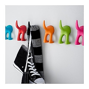 Ikea Set of 3 Dog Tail Hooks Hat Coat Key Wall Mounted Hanger (Green)