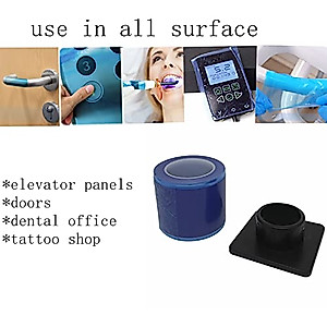 Dental Barrier Film Roll Tape Blue 4" x 6" 1200 Sheets for Dental,Tattoo and Makeup Microblading,Disposable Dental Barrier Tape with Dispenser Box