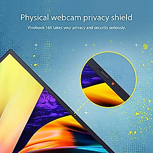 ASUS VivoBook 16X Laptop, 16” WUXGA (1920 x 1200) 16:10 Display, AMD Ryzen 5 5600H CPU, AMD Radeon Vega 7 Graphics, 16GB RAM, 512GB SSD, Fingerprint Sensor, Windows 11 Home, Quiet Blue, M1603QA-ES54