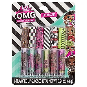 LOL OMG! 6 Piece Lip Gloss Clamshell