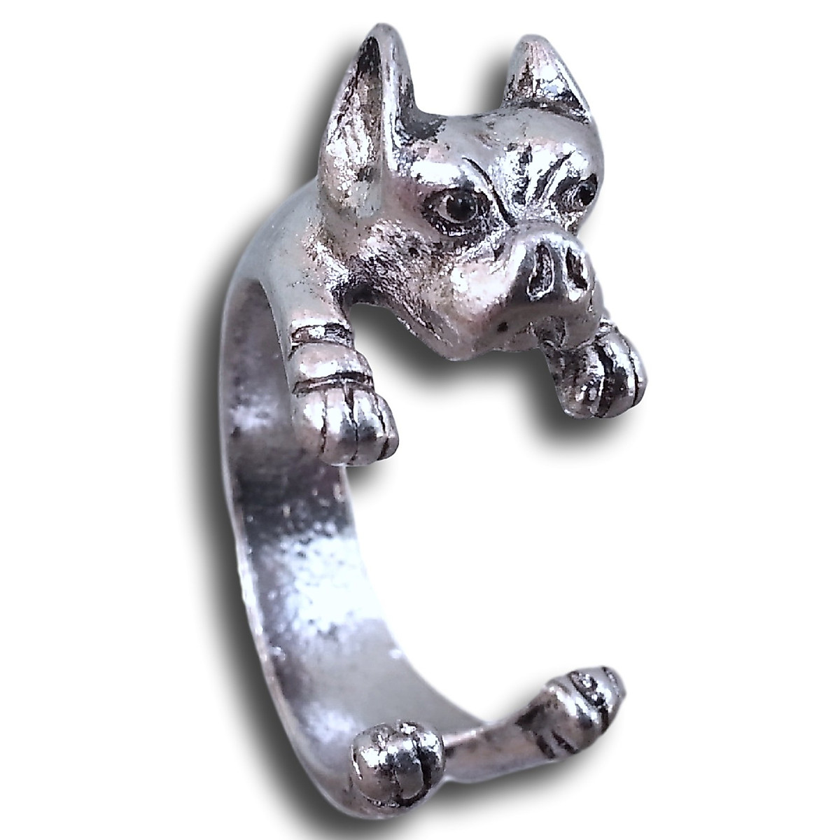 Pashal Pitbull Terrier Staffordshire Unisex Adjustable Ring One Size Fits Most (Silver)