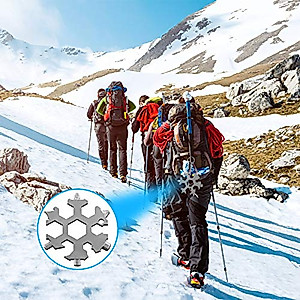19-In-1 Snowflake Multitool, Stocking Stuffers for Men, Christmas Gifts for Men Women,Tools for Men,Cool & Unique Birthday Gifts for Dad Husband Boyfriend, Gadget Mens Gifts Ideas,Snowflake Multi Tool