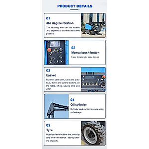 Aerial Work Platform Telescopic Boom Forklift Lifting Hydraulic Boom Lift Curved Arm Elevator Articulating Arm Man Lift