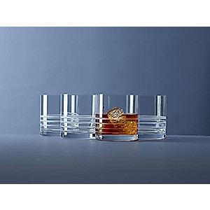 Mikasa Cal Double Old Fashioned Whiskey Glasses, 4 Count (Pack of 1), Clear