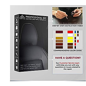 Leather and Vinyl Repair Kit - Furniture, Couch, Car Seats, Sofa, Jacket, Purse, Belt, Shoes | Genuine, Italian, Bonded, Bycast, PU, Pleather |No Heat Required | Repair & Restore