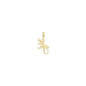 BillyTheTree Jewelry 10k Yellow Gold Gecko Pendant