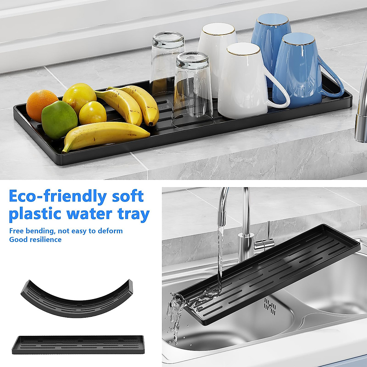 KEKAPE Multifunctional Stainless Steel Dish Drying Rack with Pots and Pans Storage Rack, Dish Drying Rack, Pots and Pans Storage Rack, Cup Rack Storage 3-Piece Set