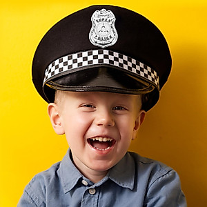 Yardwe 2Pcs Police Badge Halloween Cop Cosplay Costume Accessory Role Play Dress Up Prop for Birthday Party Favors Gifts