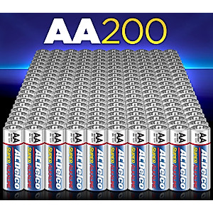 ACDelco 200-Count AA Batteries, Super Alkaline Battery, 10-Year Shelf Life, Reclosable Packaging