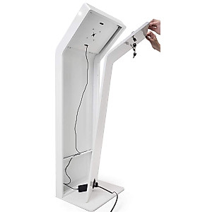 Displays2go 12.9 Inch Tablet Kiosk Stands with Locking Enclosure – (IPGRAND12WH)