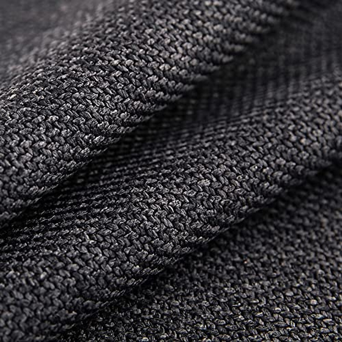 MERNETTE Pack of 2, Linen Decorative Square Throw Pillow Cover Cushion Covers Pillowcase, Home Decor Decorations for Sofa Couch Bed Chair 18x18 Inch/45x45 cm (Black)