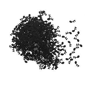 Kisangel 1 Pack 15g Musical Note Confetti Colorful Confetti Glitter Party Table Confetti Birthday Confetti Decorations for Wedding Birthday Bridal Shower Music Party(Black)