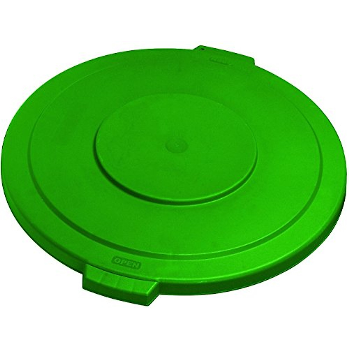 Carlisle FoodService Products 34105609 Bronco Polyethylene Round Lid, 26-1/2" Diameter x 2-1/4" Height, Green, for 55 Gallon Trash Containers
