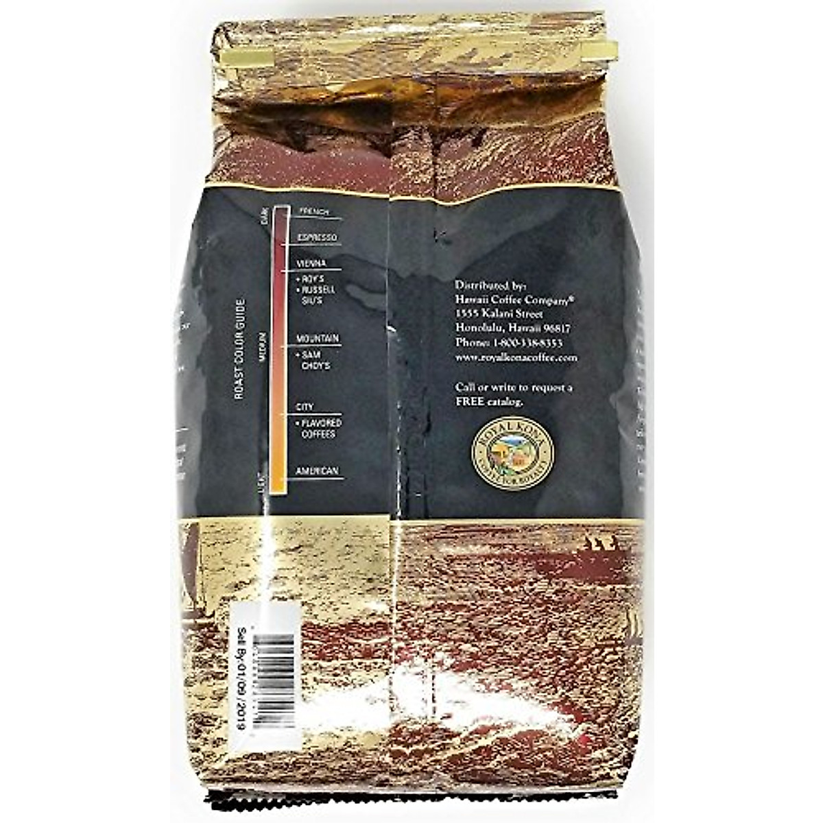 Royal Kona 10% Kona Coffee Blend, Vanilla Macadamia Flavor - Ground, 40 Ounce Bag