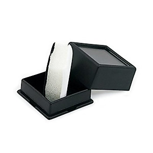 12 Gem Jars - Black Square Glass Top with 2-Sided Foam Insert Gemstones Jewelry Display