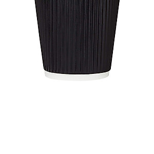 Karat C-KRC512B 12 oz Ripple Paper Hot Cup - Black (Case of 500)