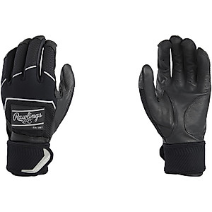 Rawlings | WORKHORSE Baseball Batting Gloves | Compression Strap | Adult XX-Large | Black