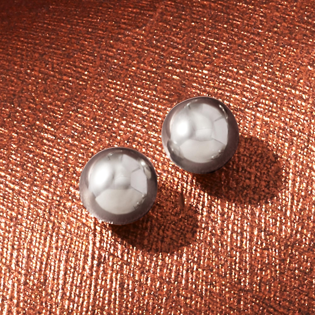 Ross-Simons 14kt White Gold Ball Stud Earrings