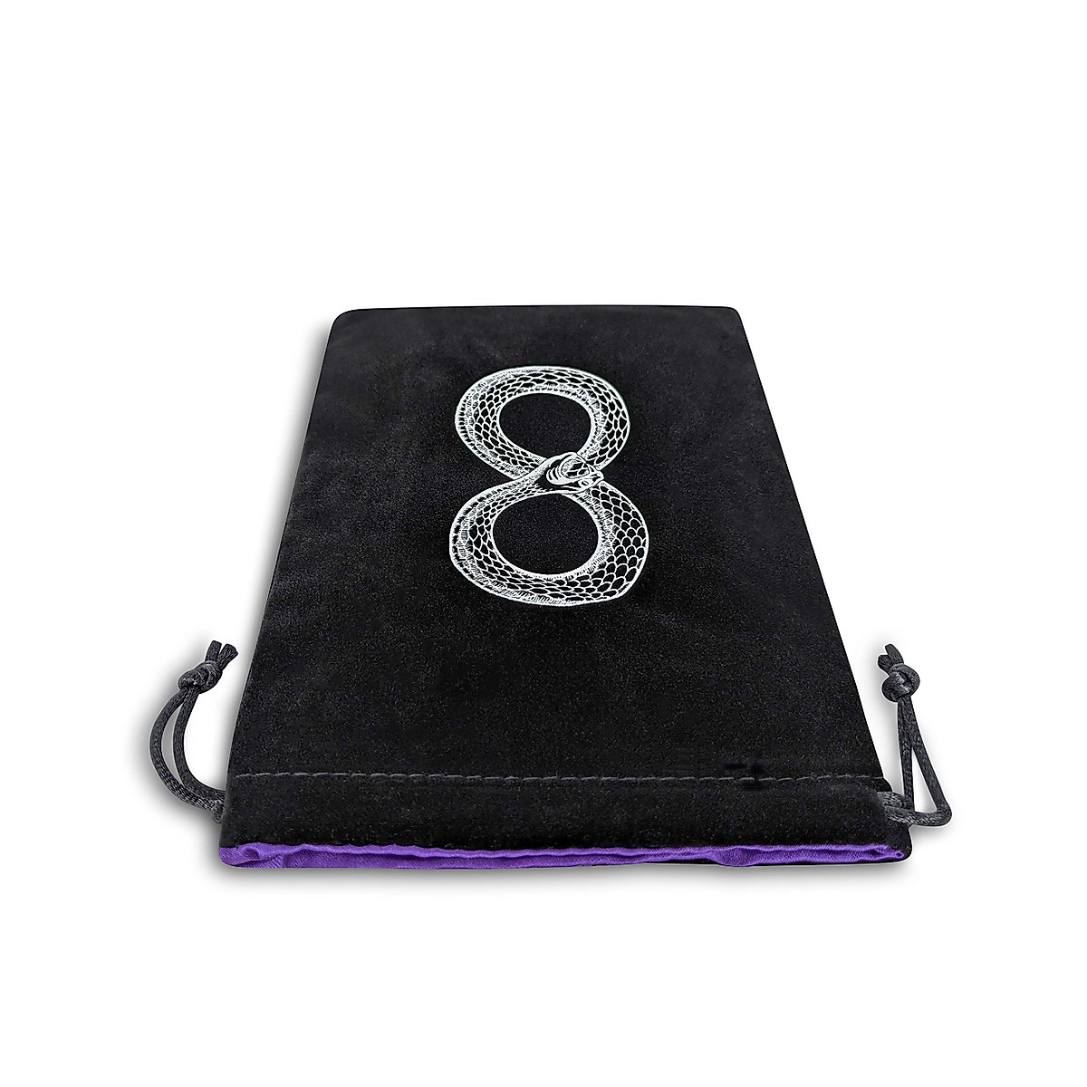 Miriyan Mystical Serpent Tarot & Dice Bag I Velvet & Satin Drawstring Pouch Ideal Size for Tarot Cards & Oracle Cards, DND, D&D, Dungeons and Dragons Accessories, Runes & Jewelry I Travel & Gift Bag