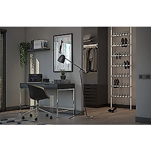 WENKO Telescopic Atlas Free Rack, Organizer, Storage, Shelf, Shoe Stand (W x H x D): 26.97 x 39.37-118.11 x 3.35 in, White, Dimensions (W x H x