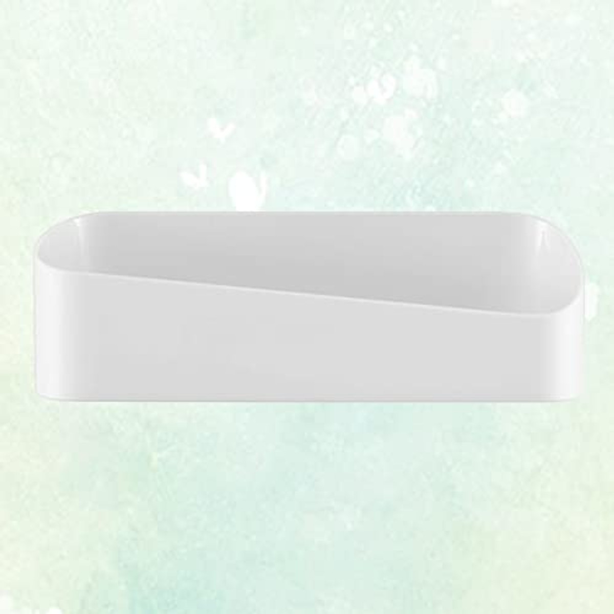 Cabilock Shower Shelves White Shower Free Room Shelf Organizer Basket Soap Shape for Adhesive Mounted Plastic Drill Geometric Kitchen Holder Bathroom Storage Wall Shampoo Caddy Rack Wall Hangings