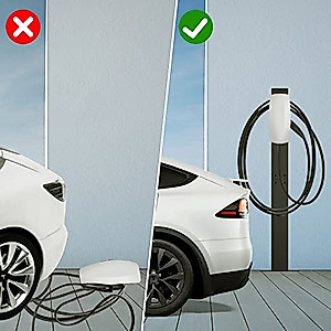 eMACROS EVSE Wall Connector Pedestal -Mounted EV Charging Station EV Charger Pedestal for Tesla for Tesla Gen 3 Wall Connector