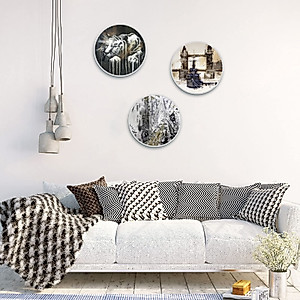 CertBuy 18 Pack Round Canvas 4 Inch, Circle Canvases for Painting, Blank White Canvas Boards, Circle Canvas Panel Boards, Cotton Painting Canvas Panels, Art Supplies for Painting Artist Hobby Painter