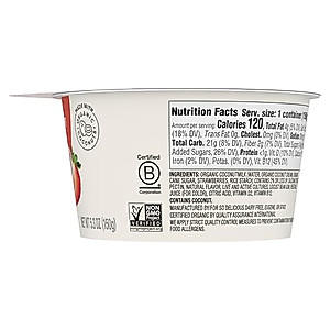 So Delicious Dairy Free Coconut Milk Yogurt Alternative, Strawberry, Vegan, Non-GMO Project Verified, 5.3 oz.