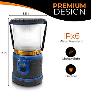 LFI Lights | Rugged Emergency Lantern for Power Outages, Storms, Survival Kit | Up to 200 Hrs of Light| Charges Cell Phone | Rechargeable Battery | Water Resistant | 6 LED Modes | 2 Pack | RZLPRF-R3L