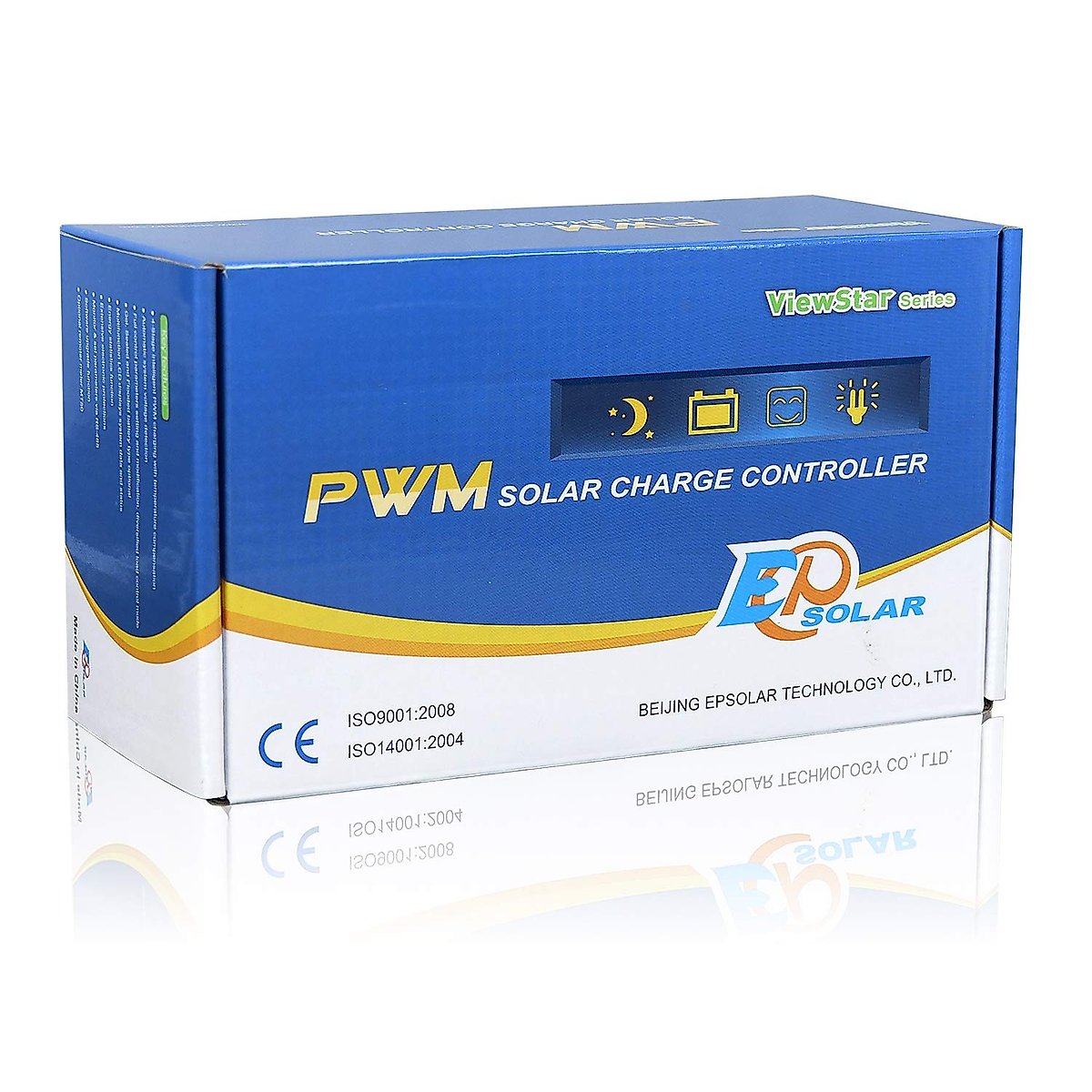 EPEVER 10a Charge Controller 12V/24V Auto Work， ViewStart Series PWM Solar Panel Solar Charge Controller, Common Negative Grounding VS1024BN
