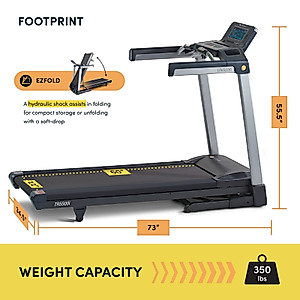 Lifespan Fitness TR5500iM Home Treadmill, with 10" Full-Color Touchscreen and Phone Mirroring Ability, Black, Large (TR5500i)