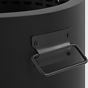 Yaheetech Fire Pit 23.5in Smokeless Fire Pit Tabletop with Stand Outdoor Wood Burning Firepit Set for Outside Camping with Silicone Mat & Fire Poker & Rain Cover & Lid & Log Grate