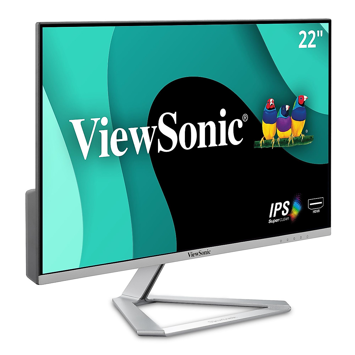 ViewSonic VX2276-SMHD 22 Inch 1080p Widescreen IPS Monitor with Ultra-Thin Bezels, HDMI and DisplayPort,Black/Silver