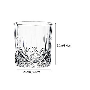 UPKOCH Crystal Whiskey Glasses Tumbler Set: 4Pcs Vintage Whiskey Glasses Whiskey Tumblers Crystal Glasses Cocktail Glass for Bar